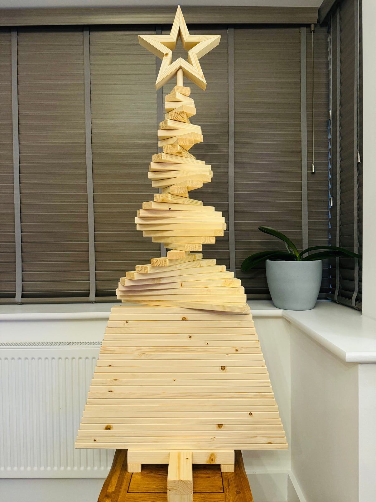 130cm Handmade Wooden Christmas Tree | Rustic Eco Décor – Handcrafted ...