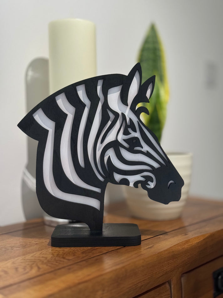 Zebra Head Sculpture – Handcrafted by EMO