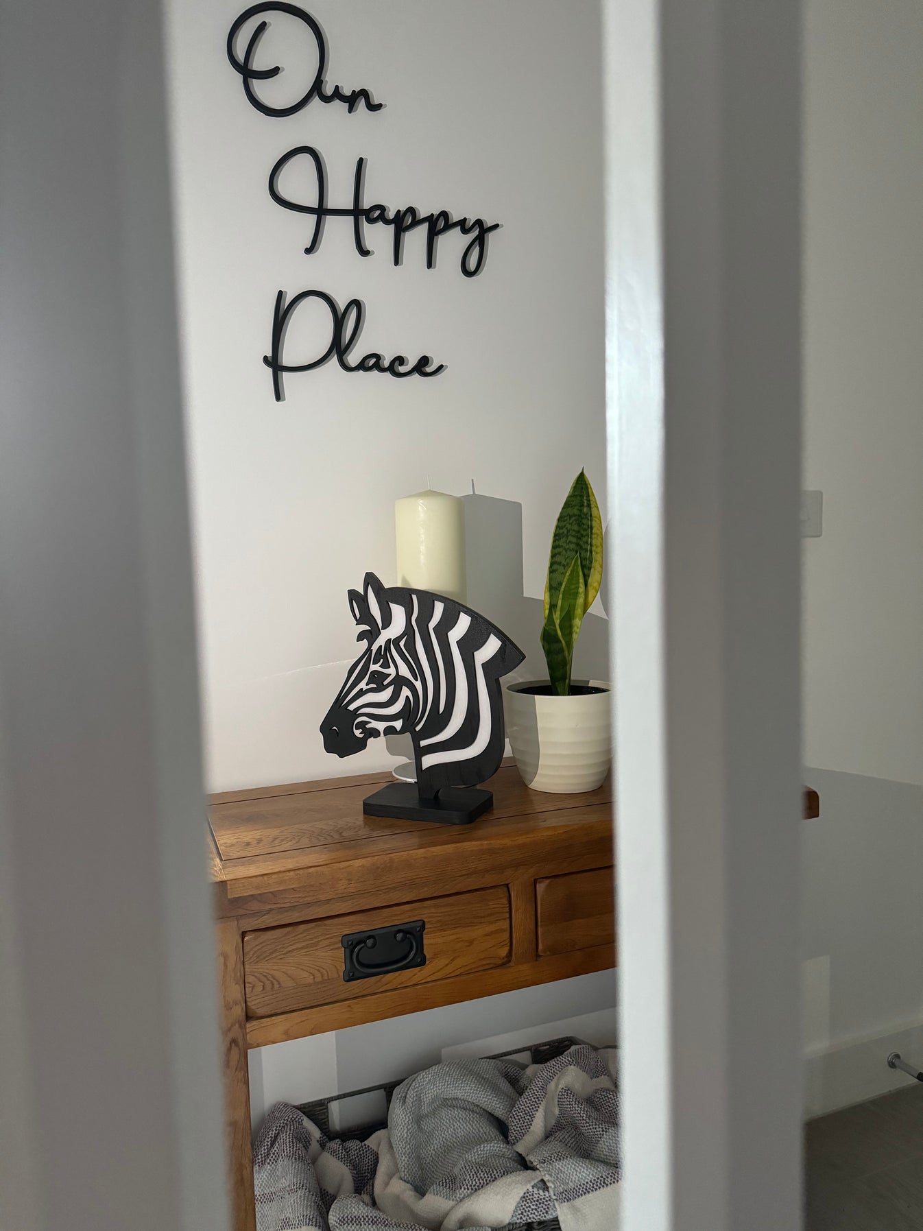 Stylish Zebra Silhouette Décor | Modern Black & White Home Accent ...