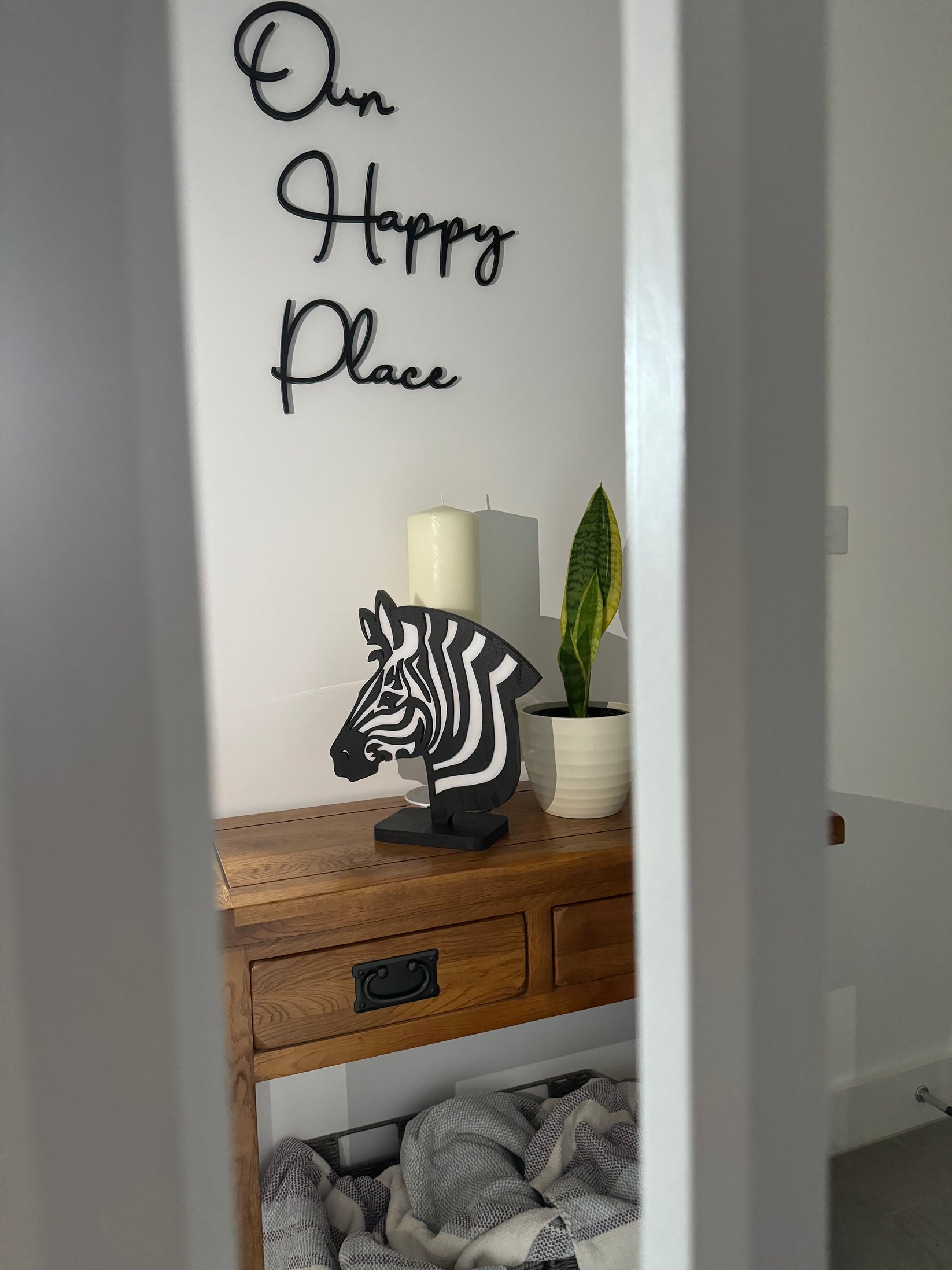 Stylish Zebra Silhouette Décor | Modern Black & White Home Accent ...