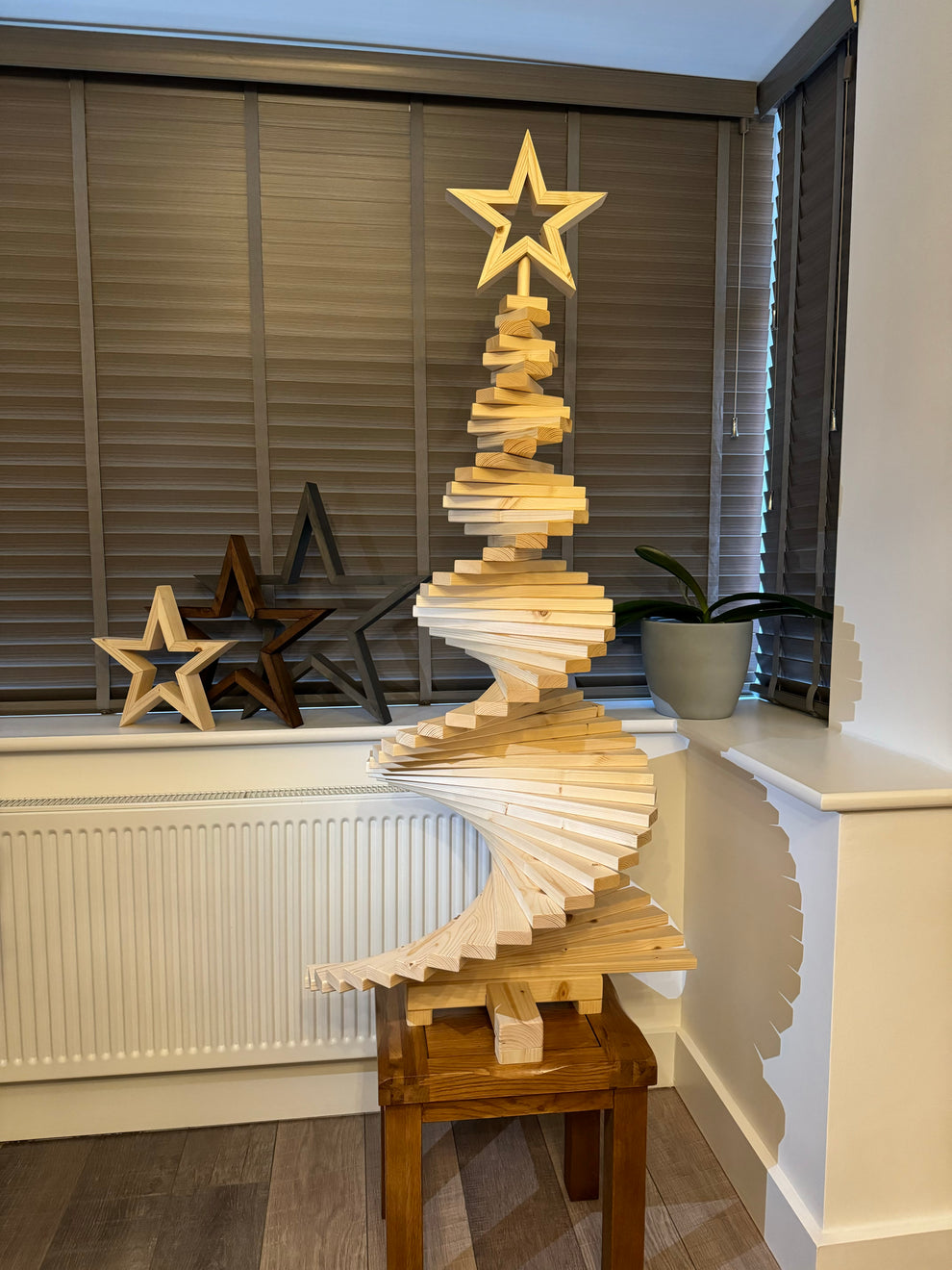 130cm Handmade Wooden Christmas Tree | Rustic Eco Décor – Handcrafted ...
