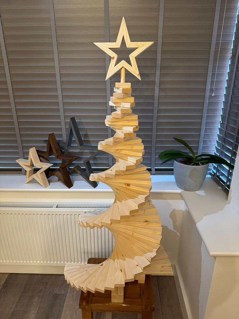 130cm Handmade Wooden Christmas Tree | Rustic Eco Décor – Handcrafted ...